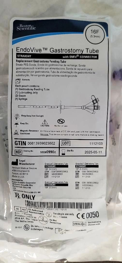 BOSTON SCIENTIFIC 0992 EndoVive Gastrostomy Tube STRAIGHT w/ENFit ...