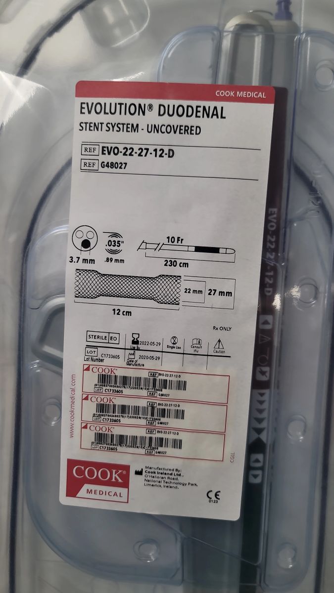 COOK MEDICAL G48027 EVOLUTION DUODENAL STENT SYSTEM 27mm (X)
