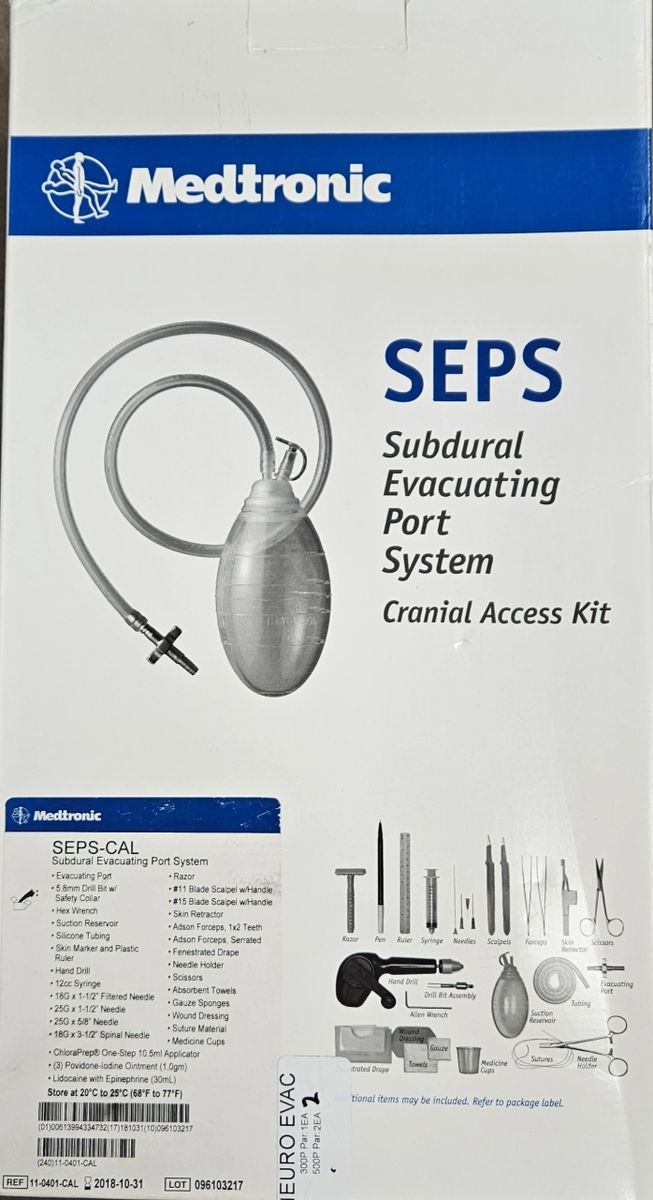 MEDTRONIC 11-0401-CAL SEPS Subdural Evacuating Port System Cranial ...