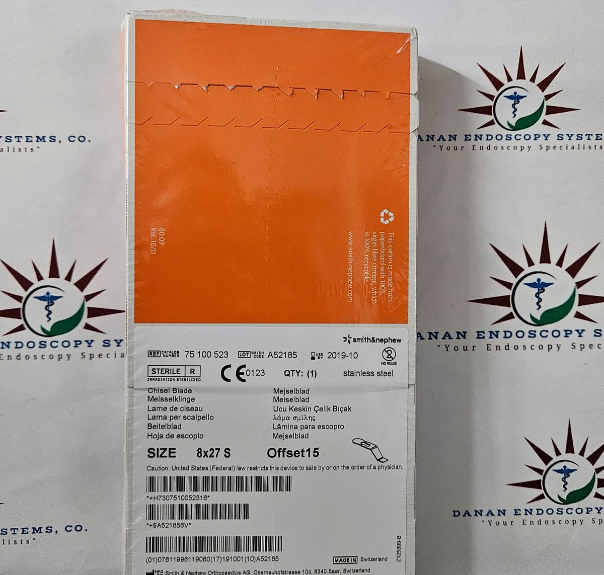 SMITH & NEPHEW 75100523 Chisel Blade, 8 x 27 S Offset15 (X)