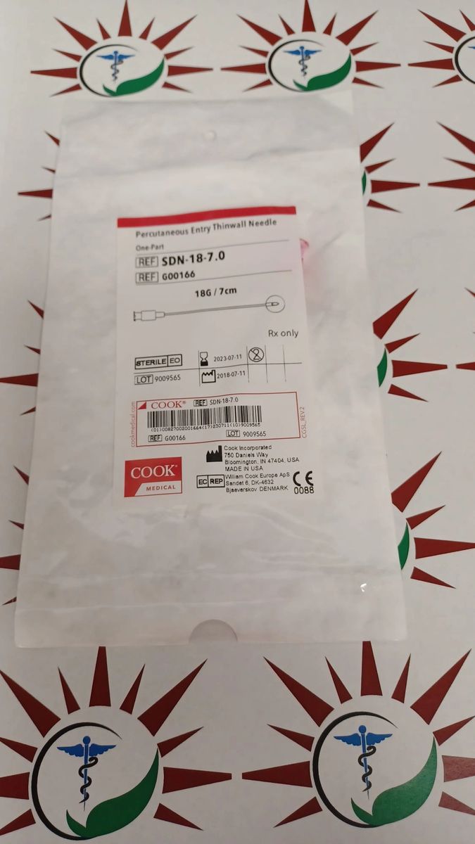 COOK MEDICAL G00166 Percutaneous Entry Thinwall Needle 18g 7cm (X)