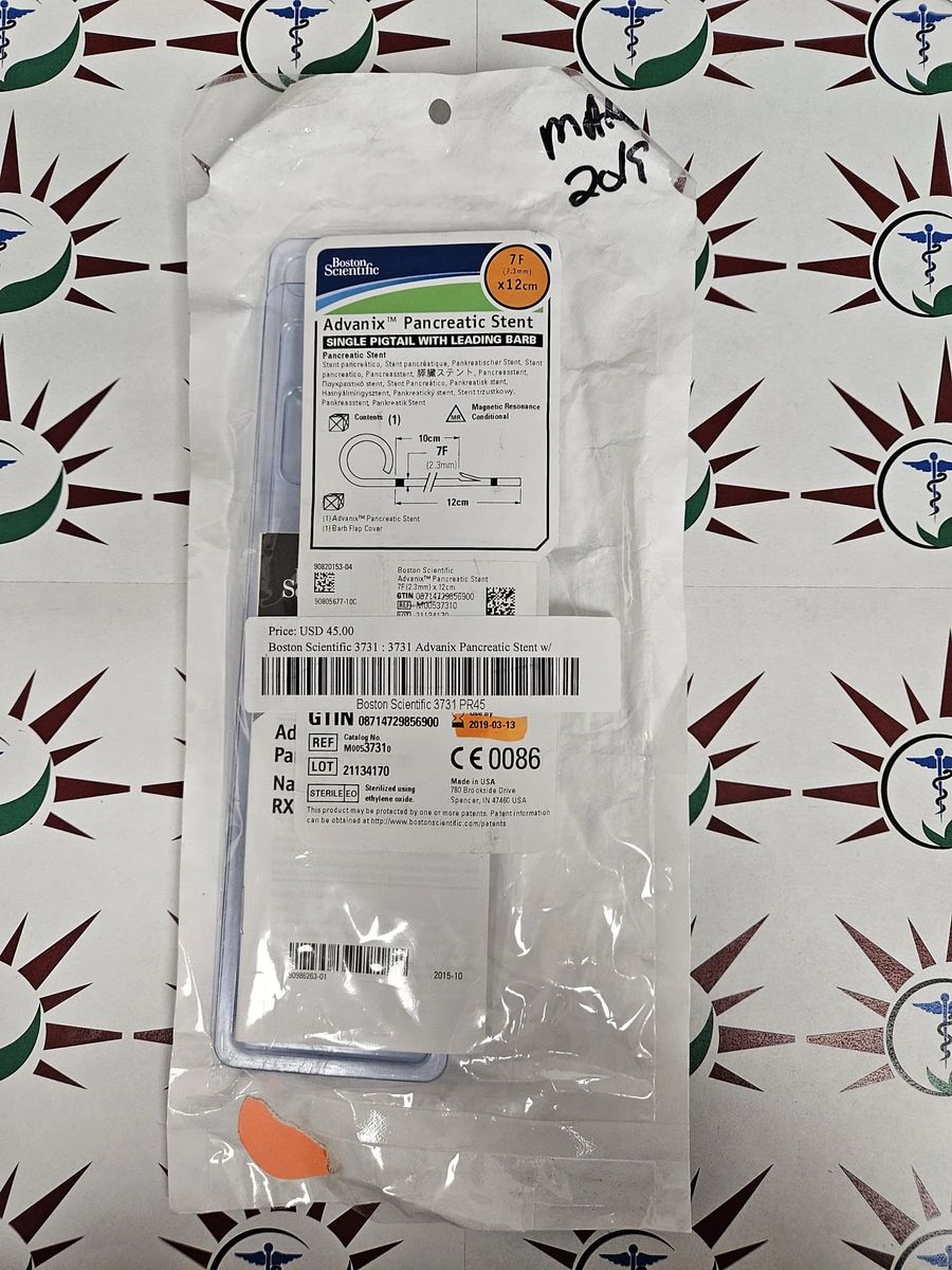 BOSTON SCIENTIFIC 3731 ADVANIX Pancreatic Stent Single Pigtail with ...