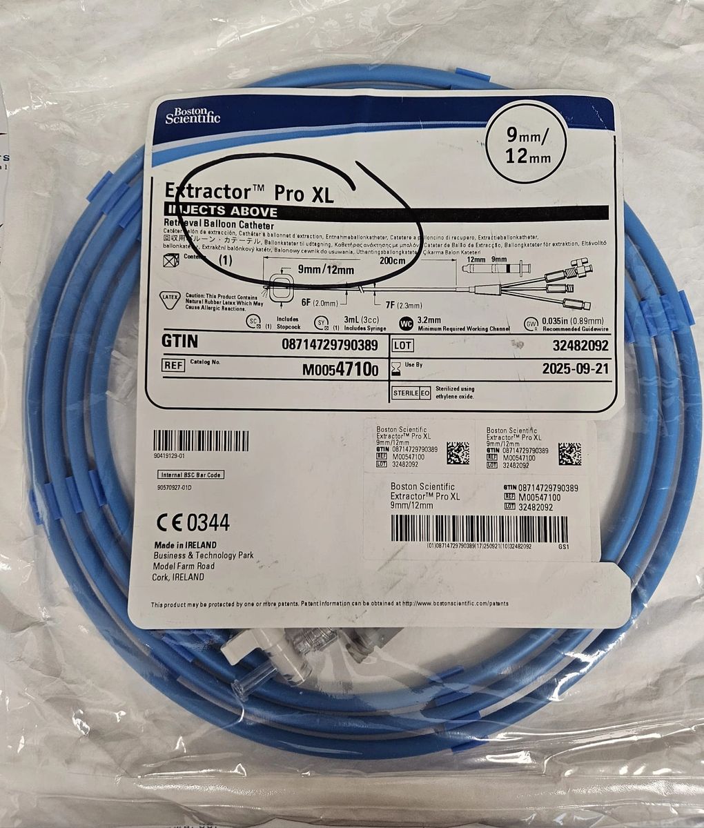 Boston Scientific 4710 Extractor Pro XL Injects Above Retrieval Balloon ...