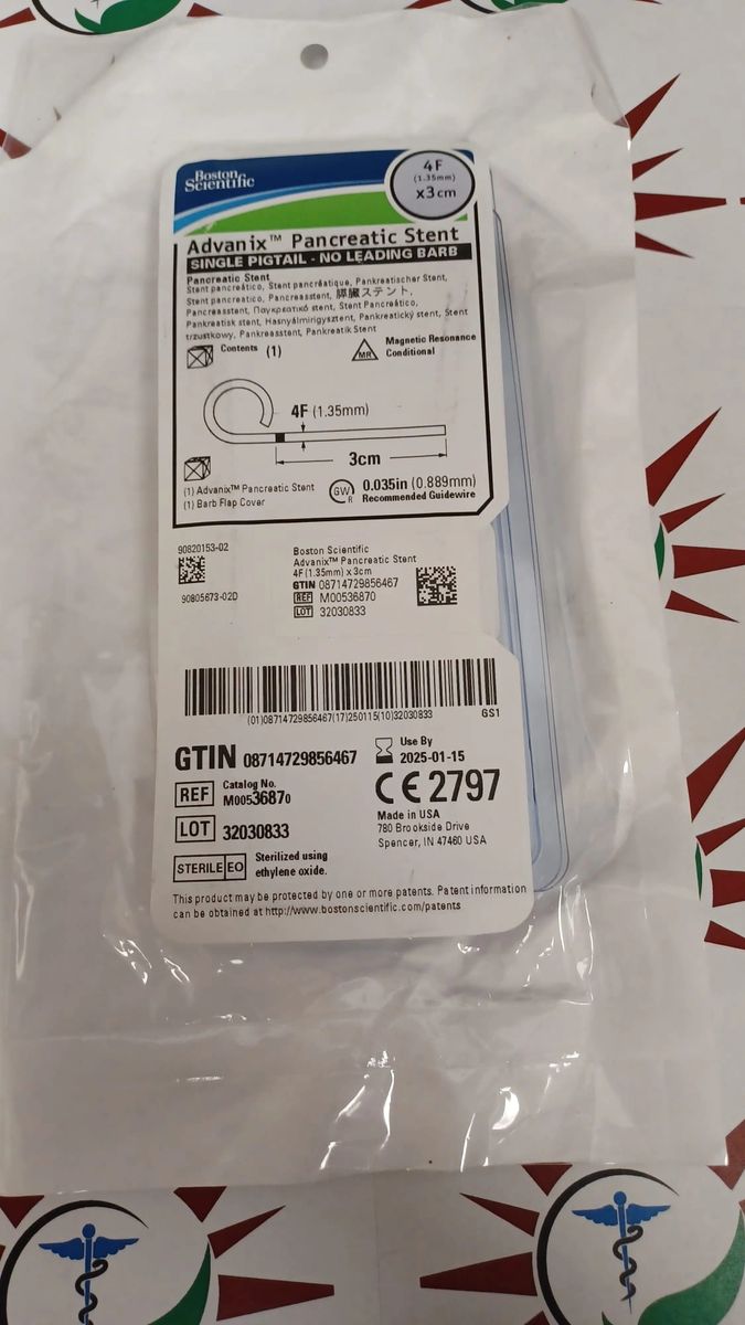 BOSTON SCIENTIFIC 3687 ADVANIX PANCREATIC STENT Single Pigtail - No ...