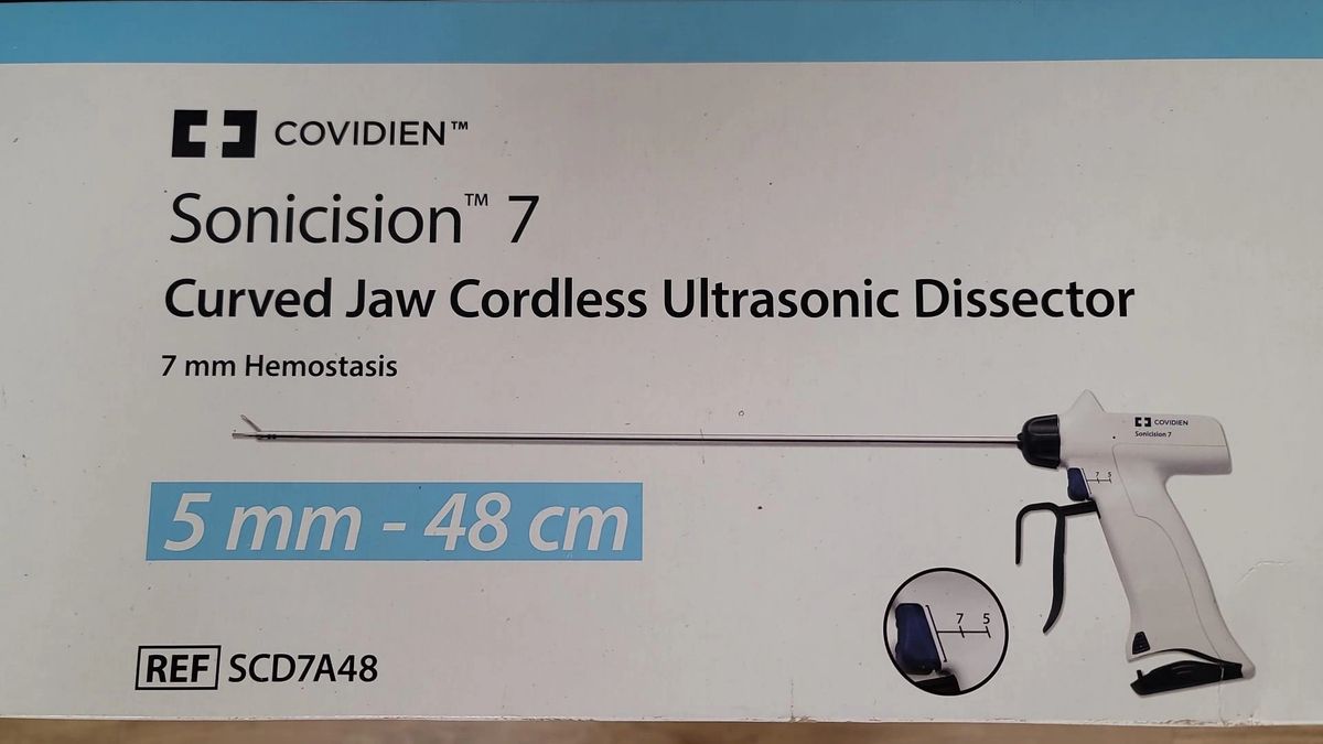 COVIDIEN SCD7A48 SONICISION 7 (5mm X 48cm) CURVED JAW CORDLESS ...