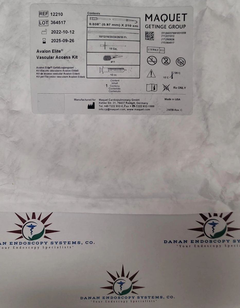 Maquet 12210 Avalon Elite Vascular Access Kit 18Ga, 0.038 X 210cm (X)