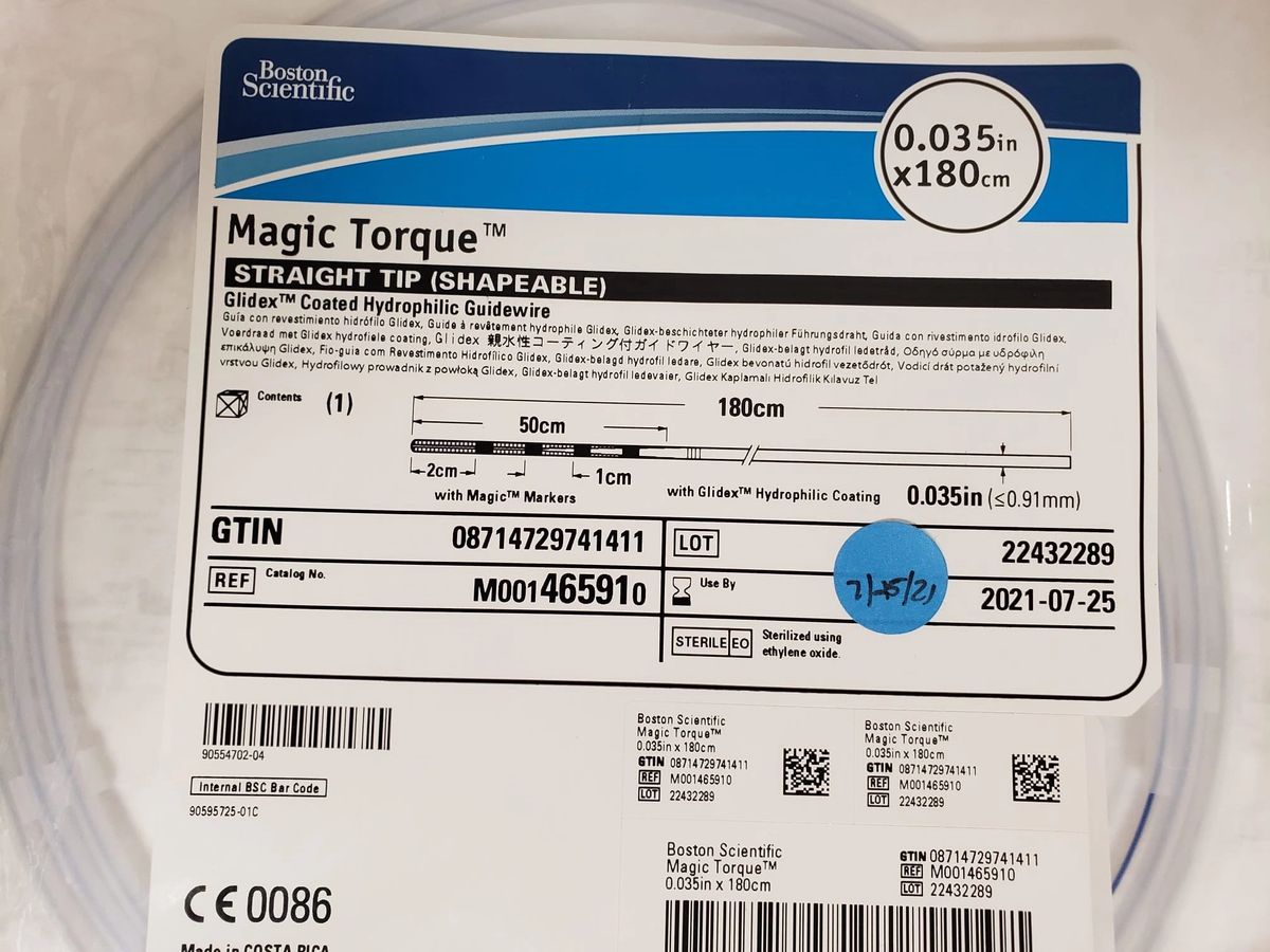 BOSTON SCIENTIFIC 46591 Magic Torque STRAIGHT TIP (SHAPEABLE) Glidex ...