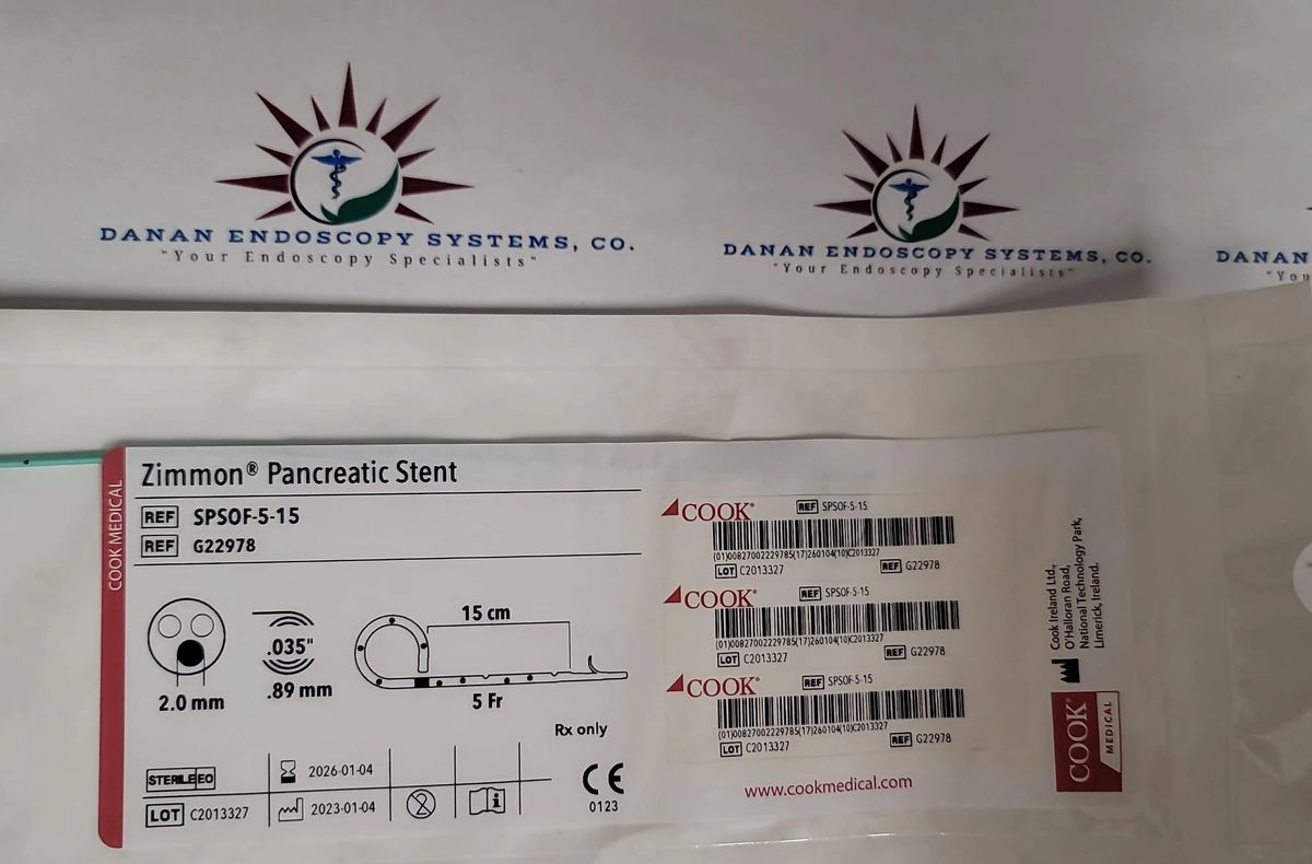 Cook Medical G22978 Zimmon PANCREATIC Stent 5Fr. X 15cm (X)