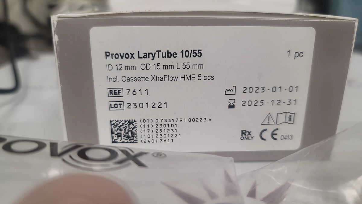 ATOS MEDICAL 7611 Provox LaryTube 1055 ID 12mm OD 15mm L 55mm, (IN-DATE)