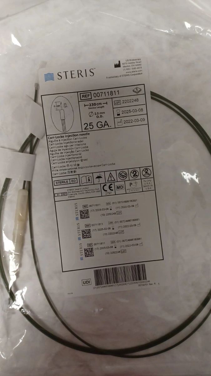 US ENDOSCOPY (STERIS) 00711811 CARR-LOCKE INJECTION NEEDLE 5mm x 230 cm ...