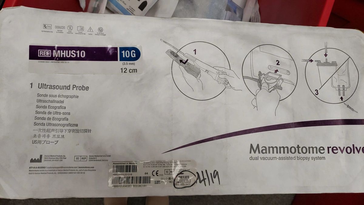 DEVICOR MHUS10 Ultrasound Probe, Dual Vacuum-Assisted Biopsy System ...