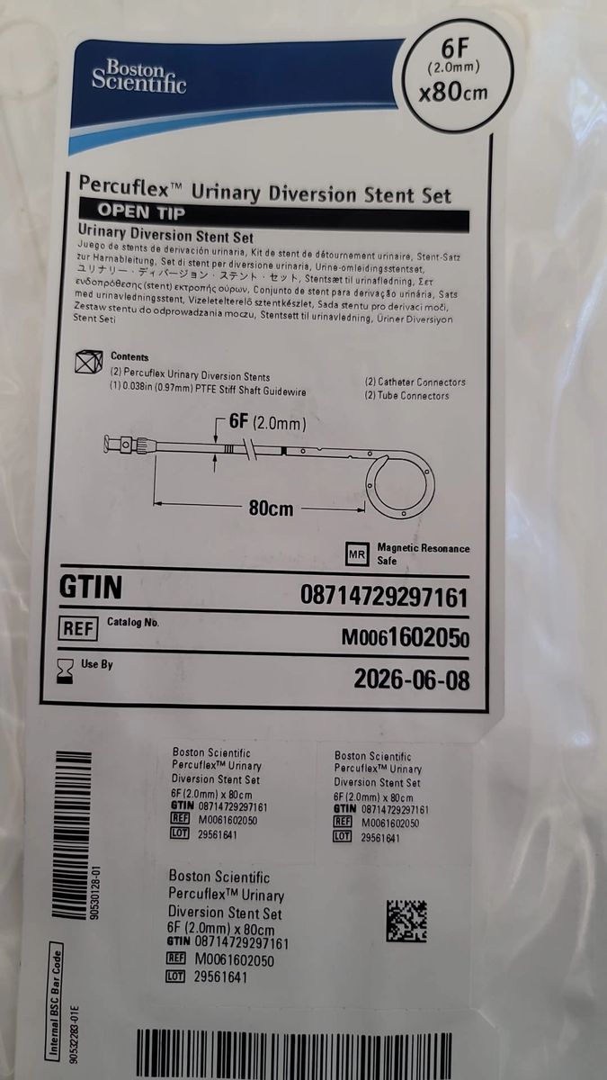 BONTON SCIENTIFIC 160205 Percuflex Urinary Diversion Stent Set Open Tip ...
