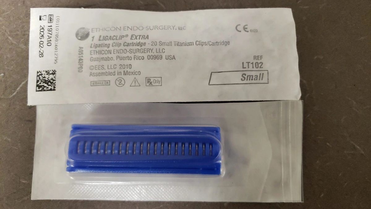 ETHICON LT102 Ligating Clip Cartridge, Small (In Date)