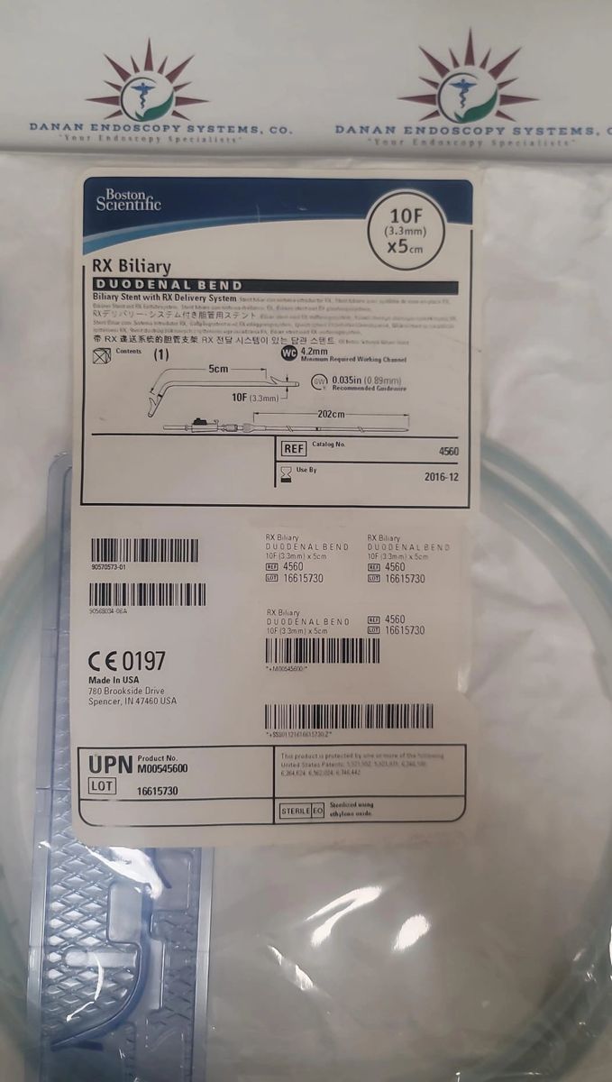Boston Scientific 4560 Rx Biliary Duodenal Stent Bend with Delivery ...