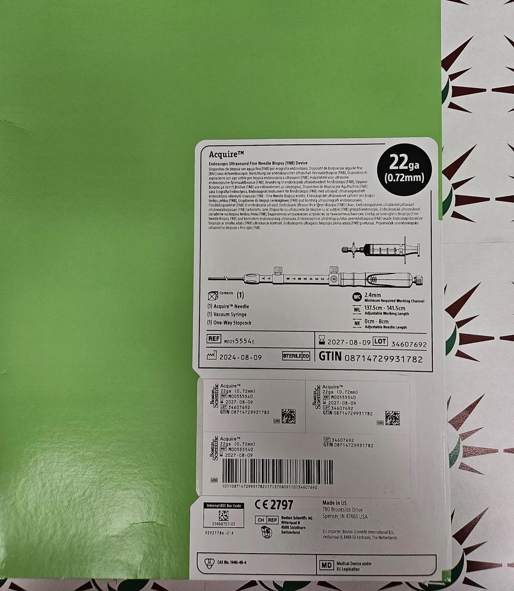 BOSTON SCIENTIFIC 5554 ACQUIRE Endoscopic Ultrasound Fine Needle Biopsy ...