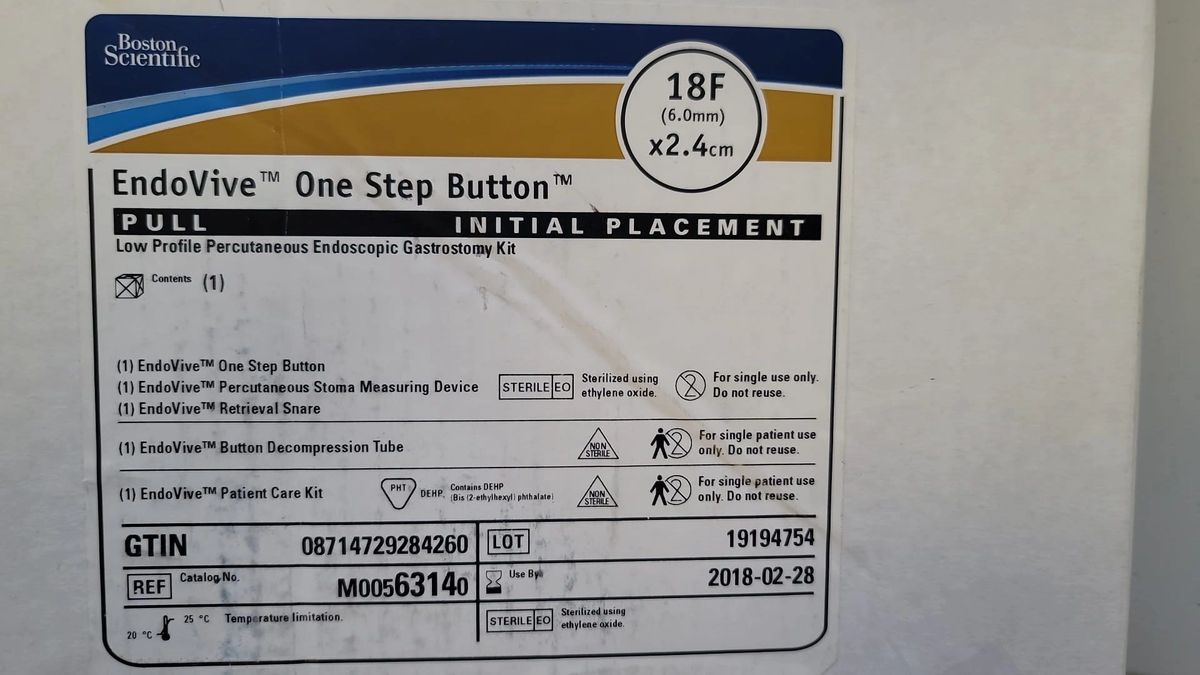 Boston Scientific 6314 Endovive One Step Button Pull Initial Placement ...