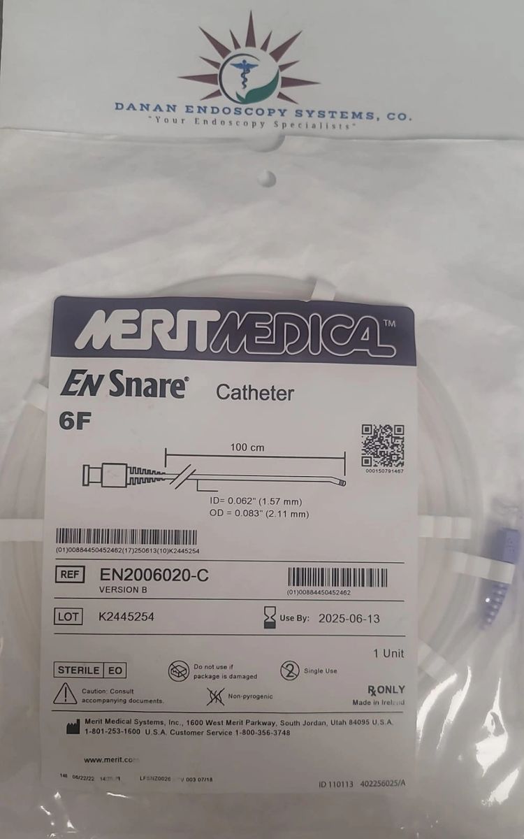 Merit Medical EN2006020-C Snare Catheter 6Fr. 120cm Length, 100cm ...
