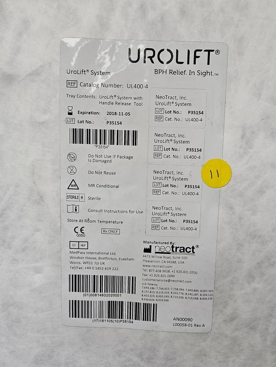 UROLIFT UL-400-4 BPH Relief System w/Handle Release tool (X)