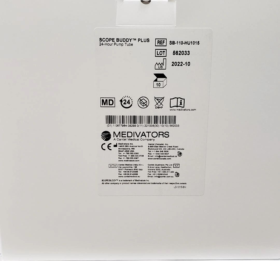MEDIVATORS SB-110-HU1015 SCOPE BUDDY PLUS 24-HOUR PUMP TUBE. BOX OF 10 ...
