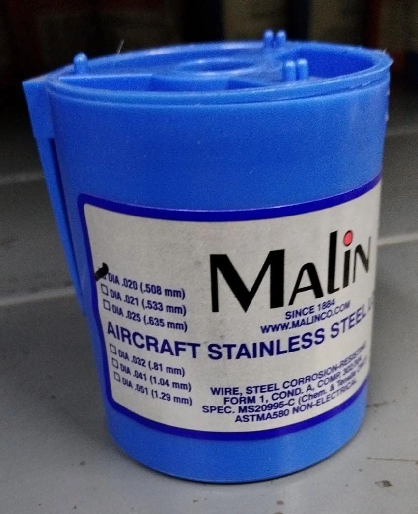 LOCK WIRE ACERO INOXIDABLE DIÁMETRO .020 MS20995C20