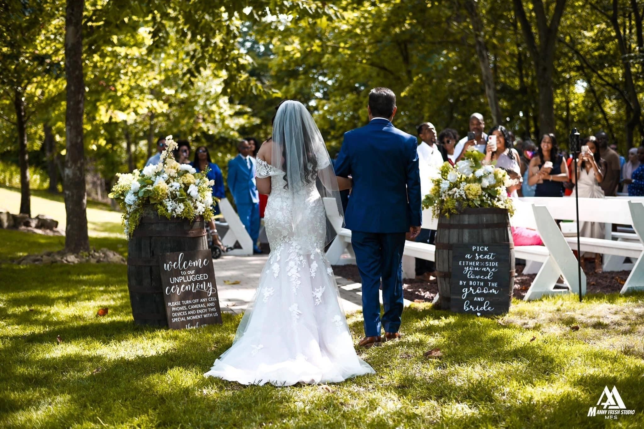 Outdoor Country Wedding Ceremony