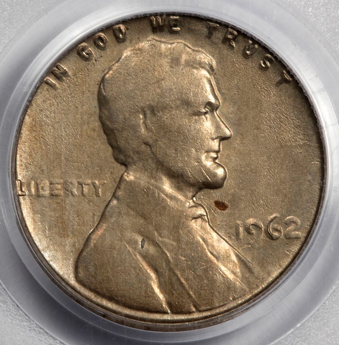 1962 PCGS AU58 Struck On Phil 10 Centavos Foreign Planchet Cent Mint Error