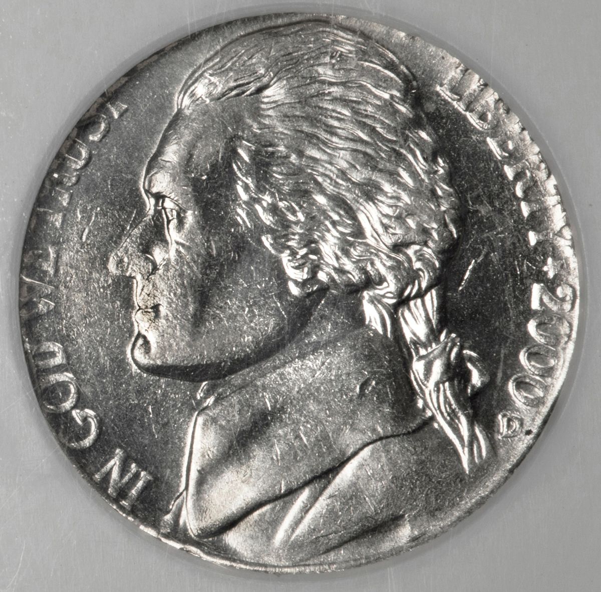 2000 D NGC MS63 Struck On A 3.4 Gram Foreign Planchet Nickel Mint Error ...