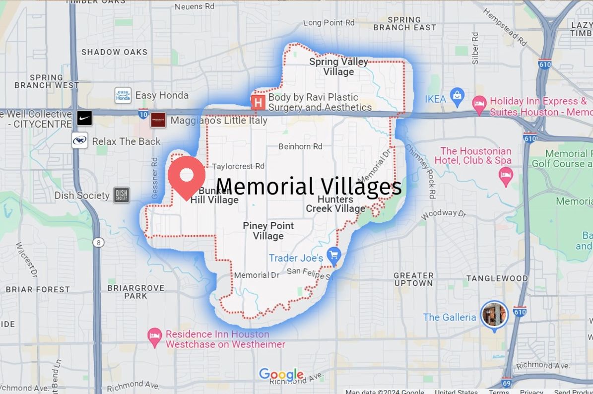 Memorial Villages Houston Map