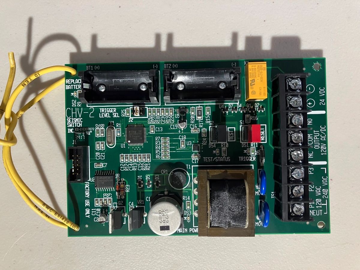 Seismic Switch Earthquake Board 94V-0 KZ-2 E337072