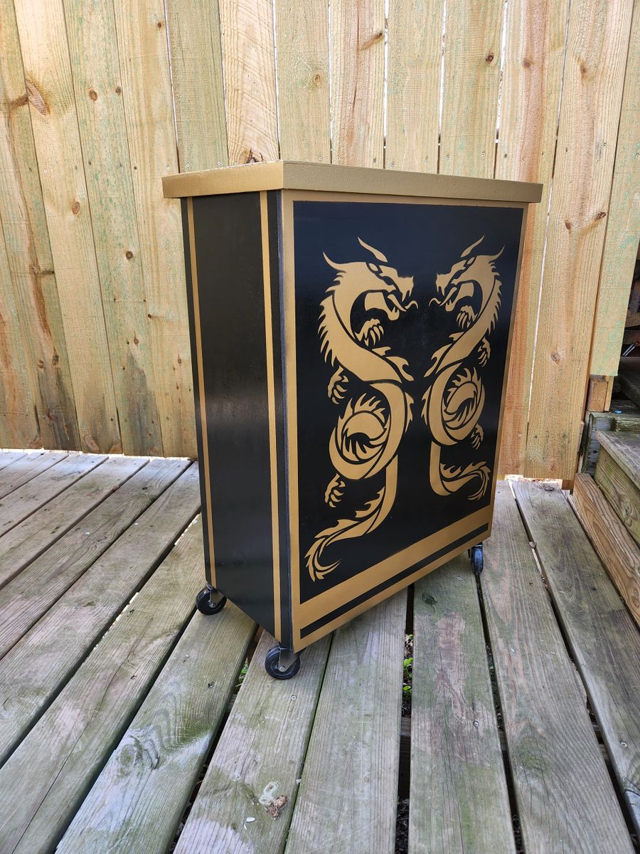 Ozark Magic castered roll on table