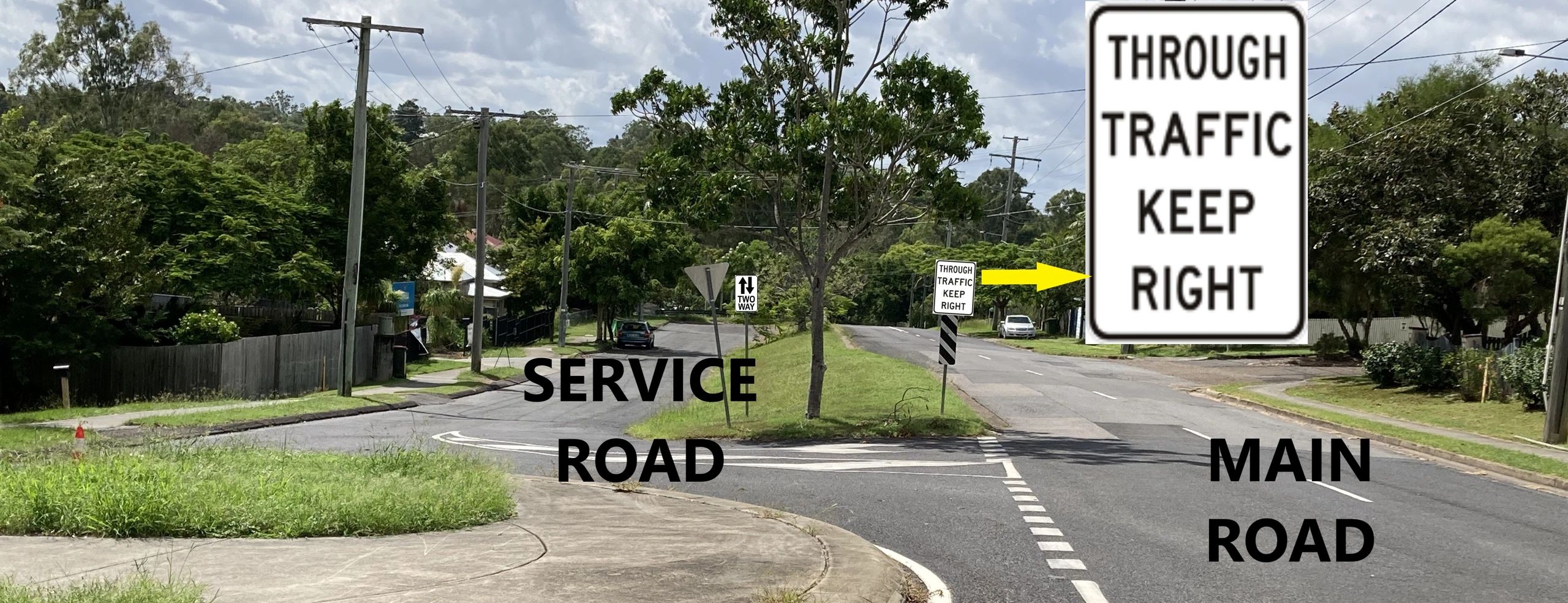 PASS QLD DRIVING TEST: Signs- Service Roads
