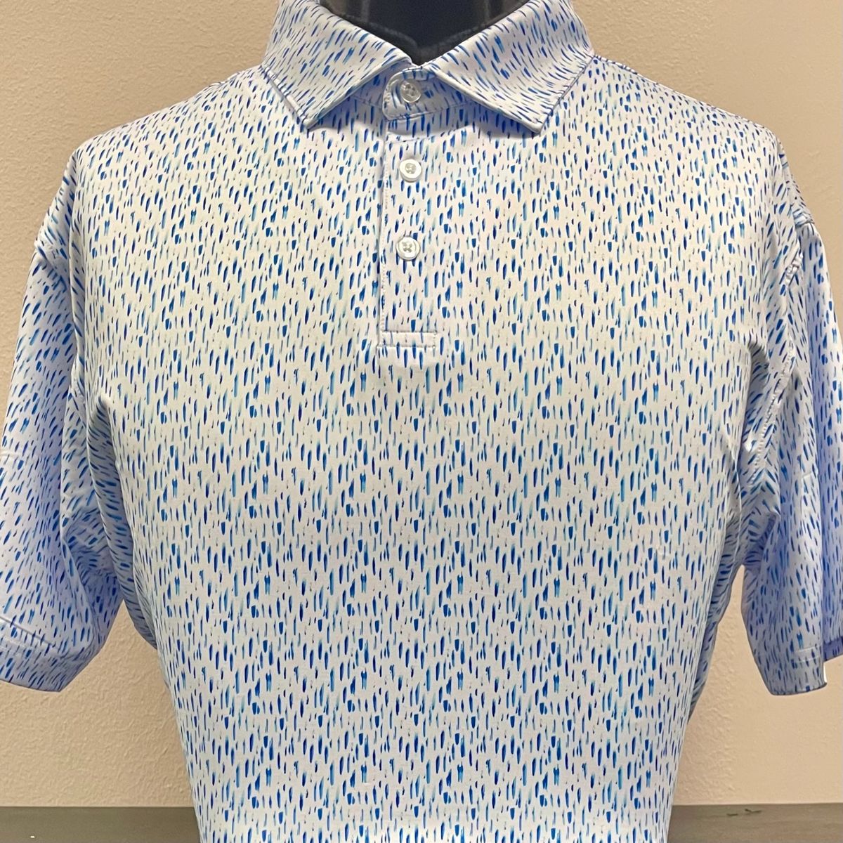 CS Blue Rain Print Polo