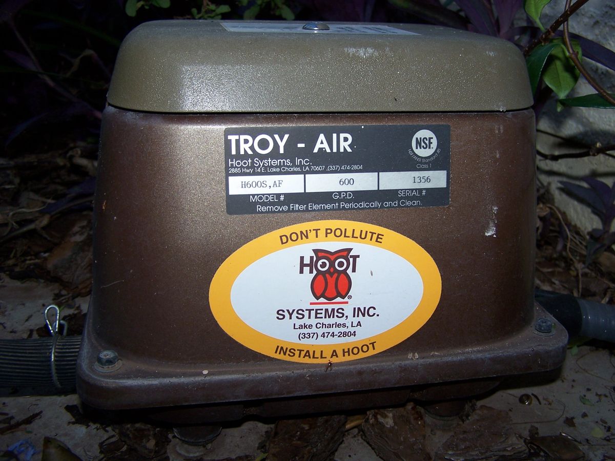 HOOT TROY AIR ALTERNATIVE SEPTIC AEROBIC AERATORS AIR PUMPS DIAPHRAGMS ...