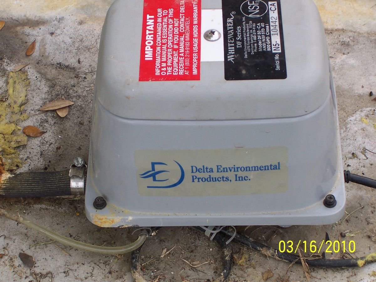DELTA WHITEWATER ALTERNATIVE SEPTIC AEROBIC AERATORS AIR PUMPS ...