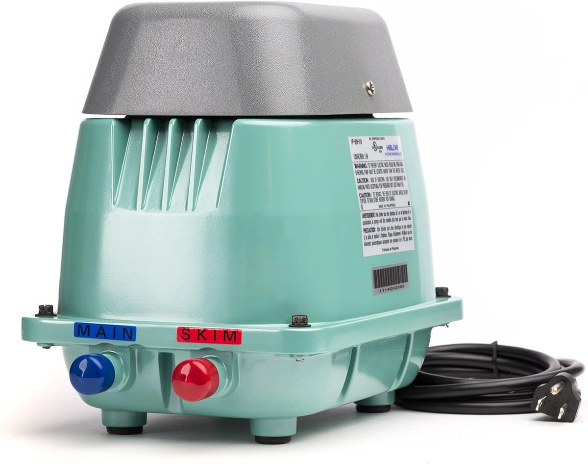AquaKlear AKH50 Nuwater OEM Hiblow HP-50W Dual Port Septic Aerator Zero ...
