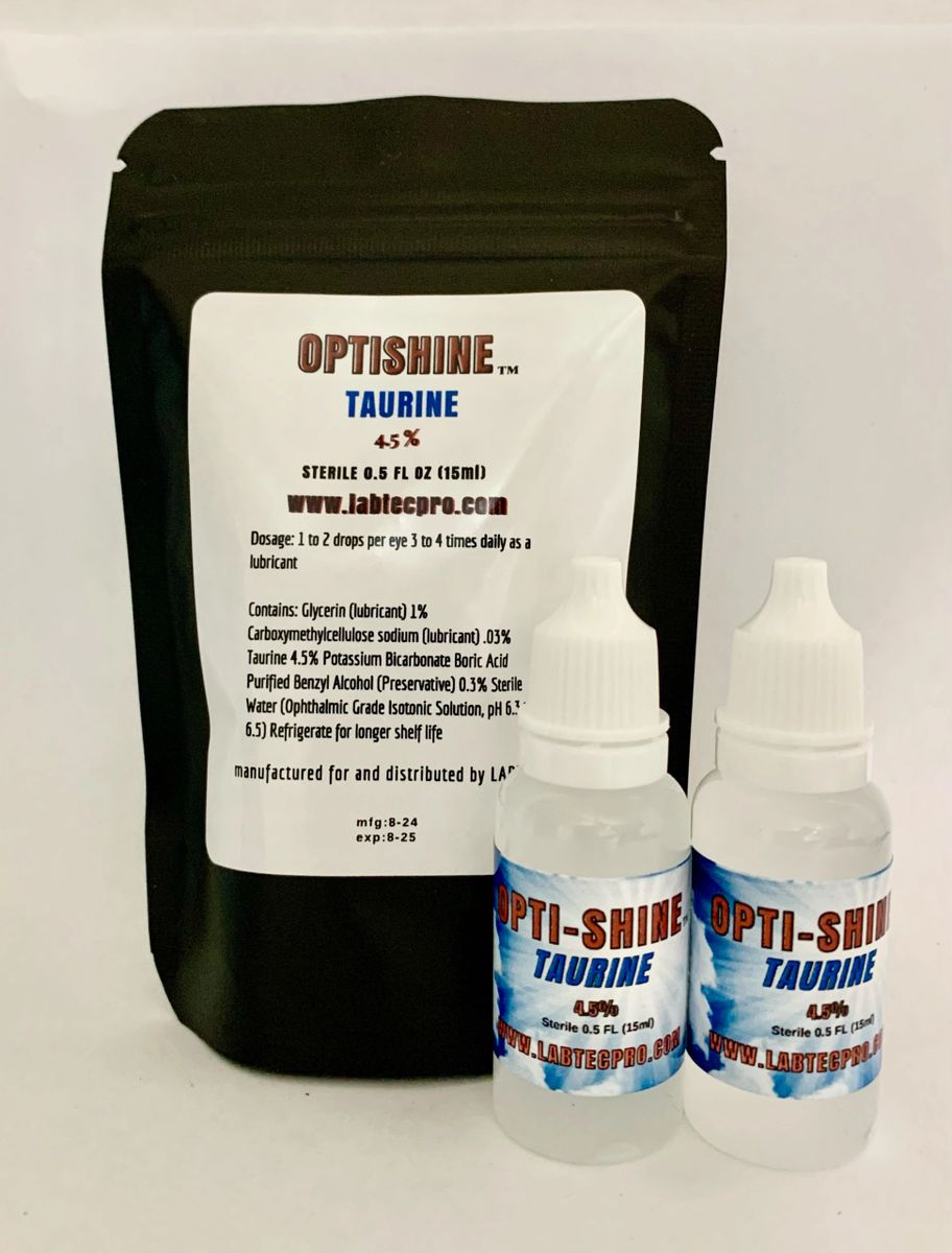 2 BOTTLES! Cataract Eye Drops with 4.5% TAURINE 15ml Vial