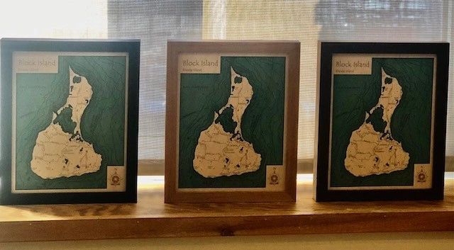 Block Island Wood Chart - 11" x 14" Single Layer