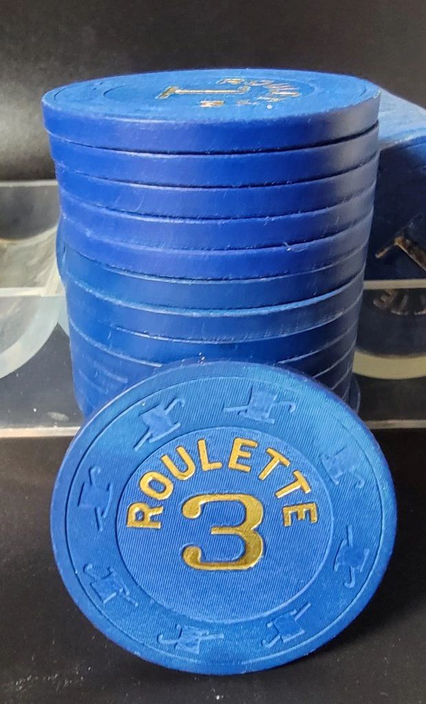 100 Royal Blue Paulson THC Leaded Roulette Chips