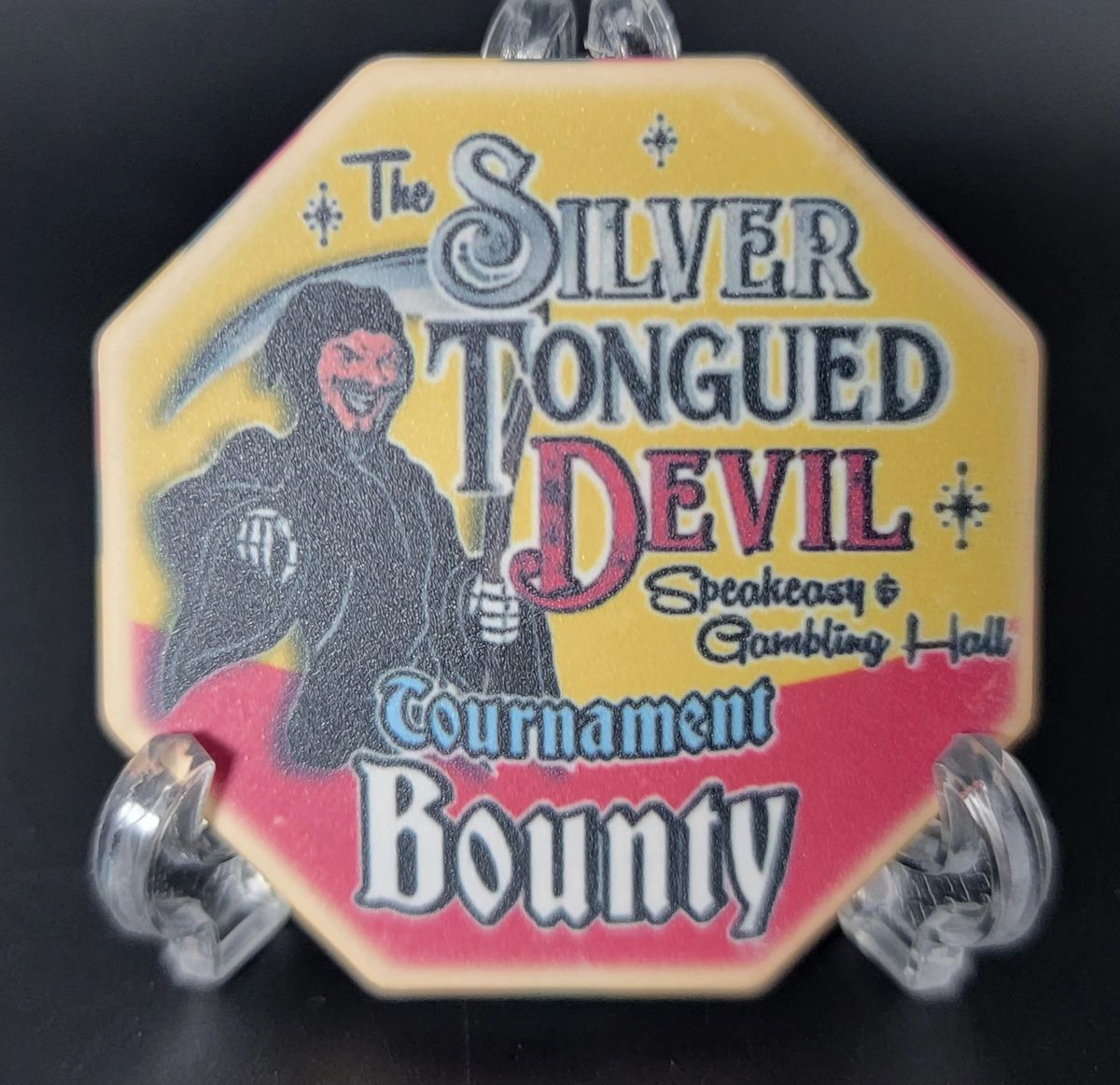 10 x Bounty Chips Silver Tongued Devil 43mm Octagon Ceramic