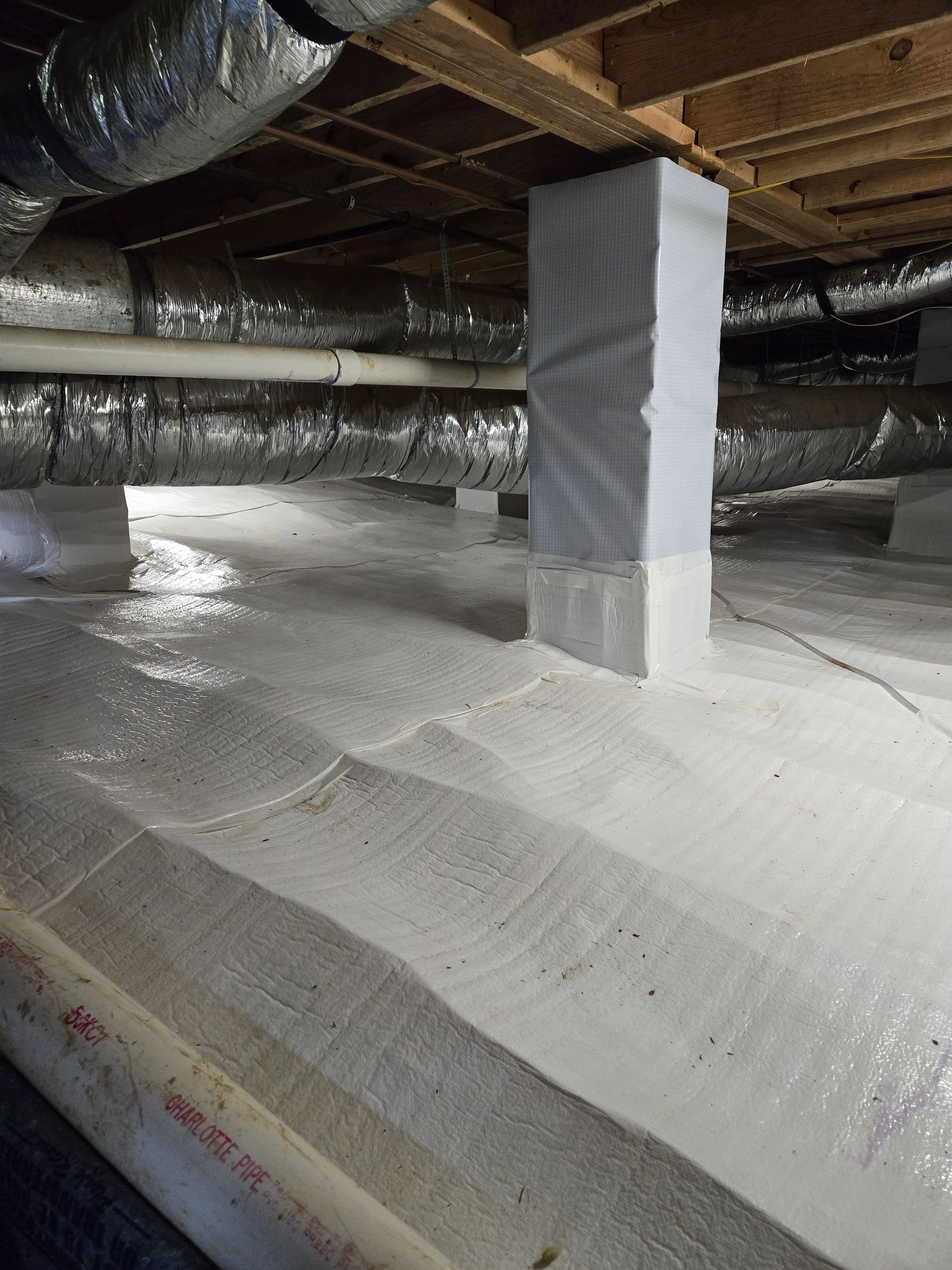 Crawl space moisture repair, crawl space vapor barrier, TN