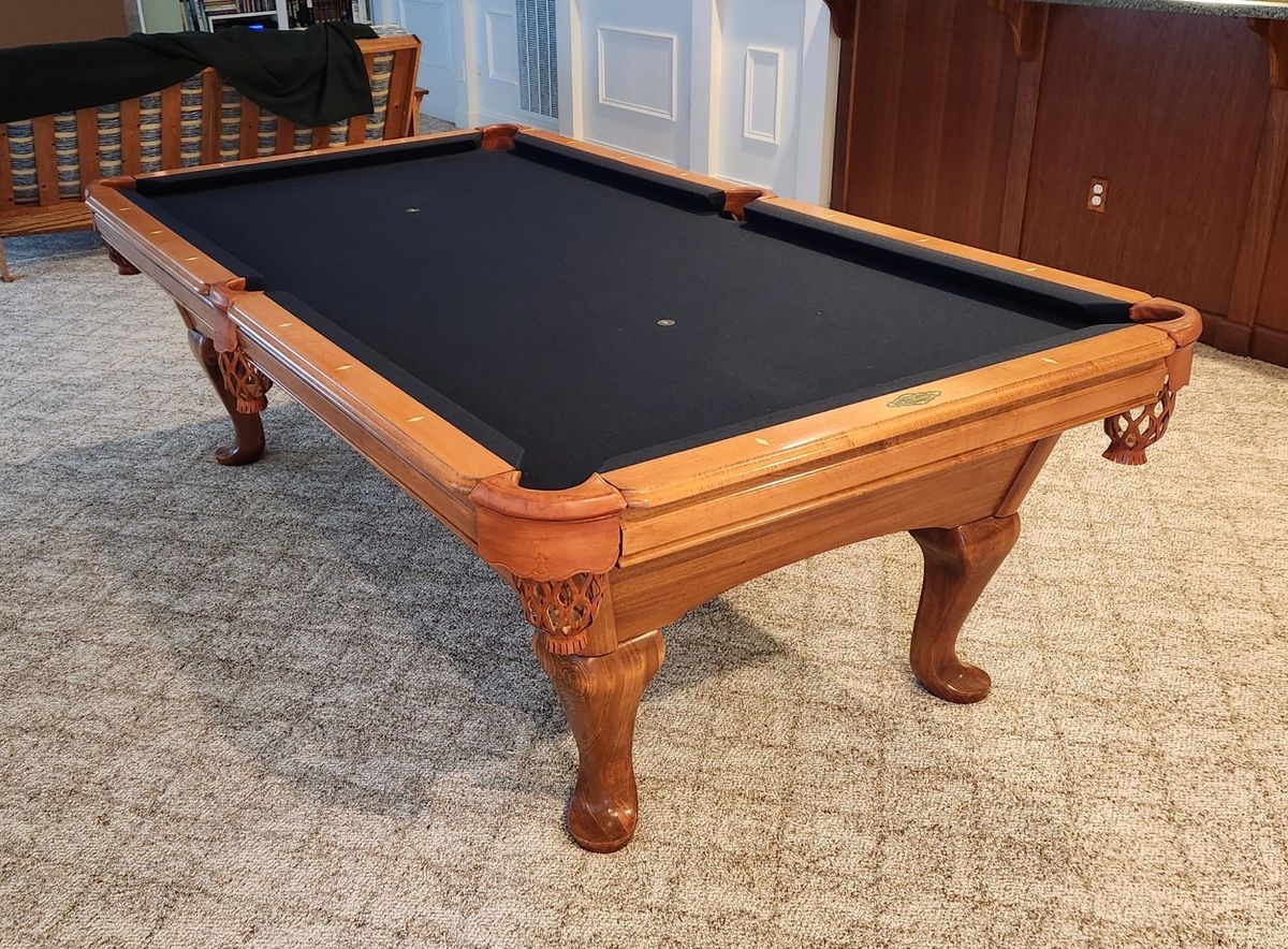 8' AMF Pool Table Queen Ann Legs