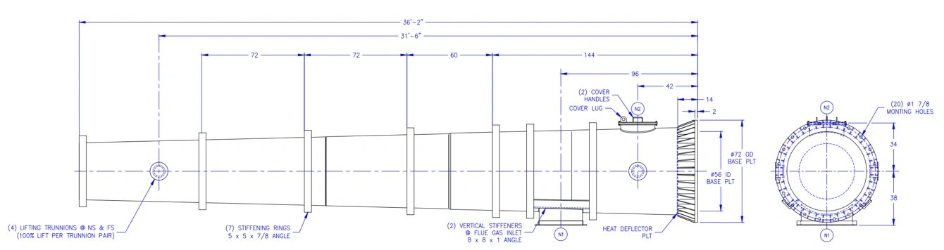 FIRED HEATER STACK DESIGN AND FABRICATION