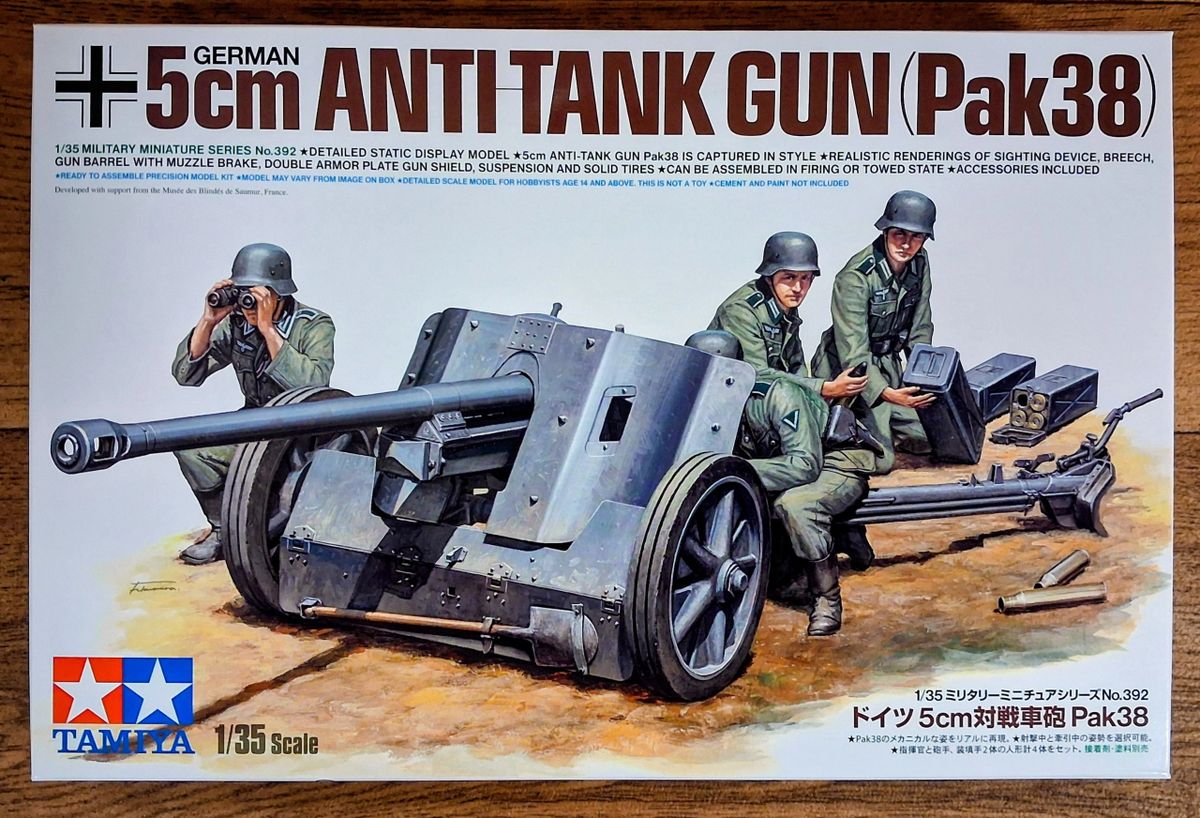 35392 German PaK 38 5cm Anti-Tank Gun, 1/35, Tamiya, Plastic kit