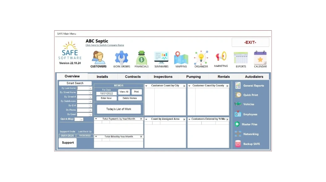 Septic Software - SAFE Software for Septic Companies and Health Dpts.