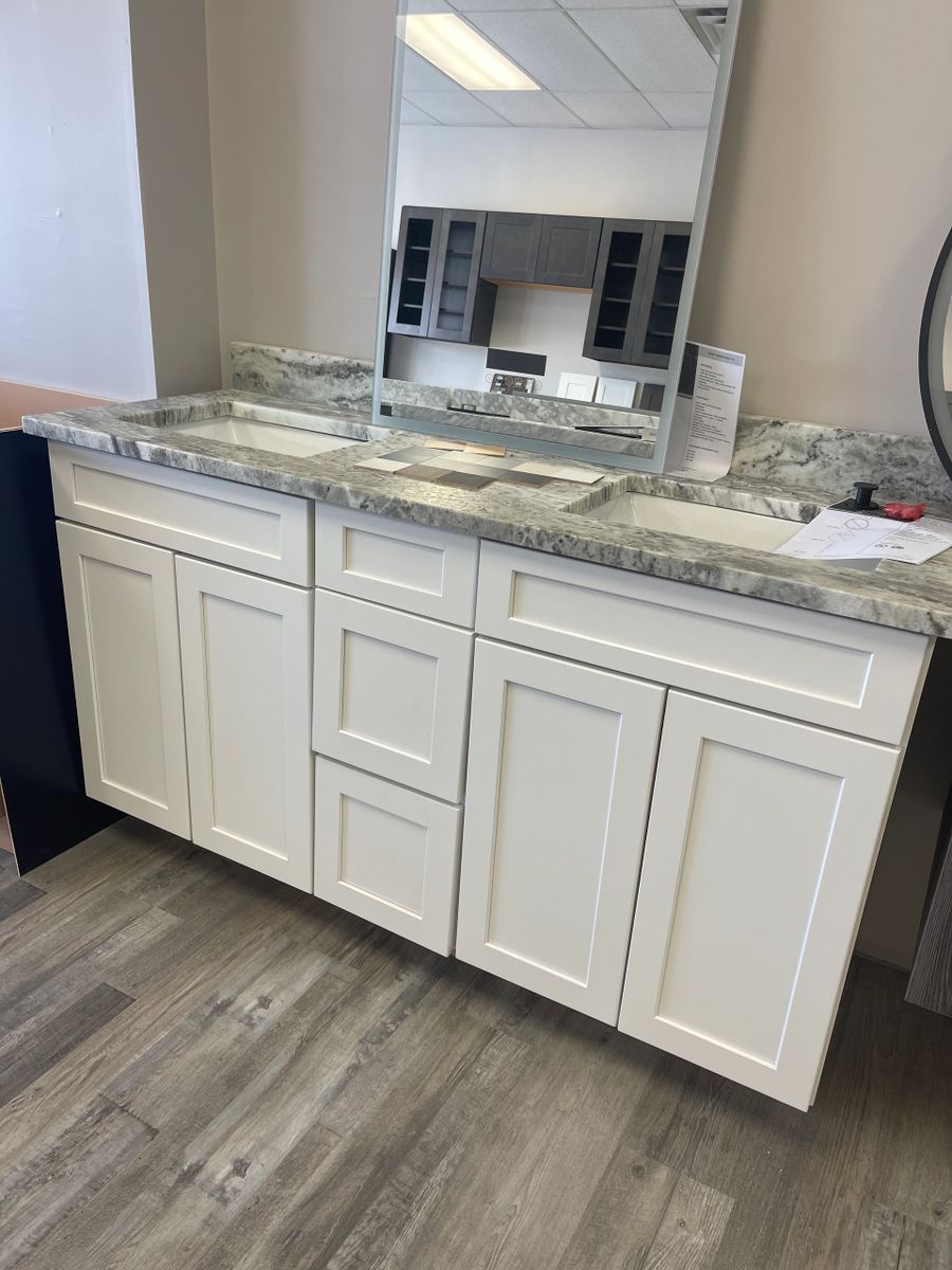 Waypoint 60 inch Vanity Cabinet with 3 center drawers 8 Colors