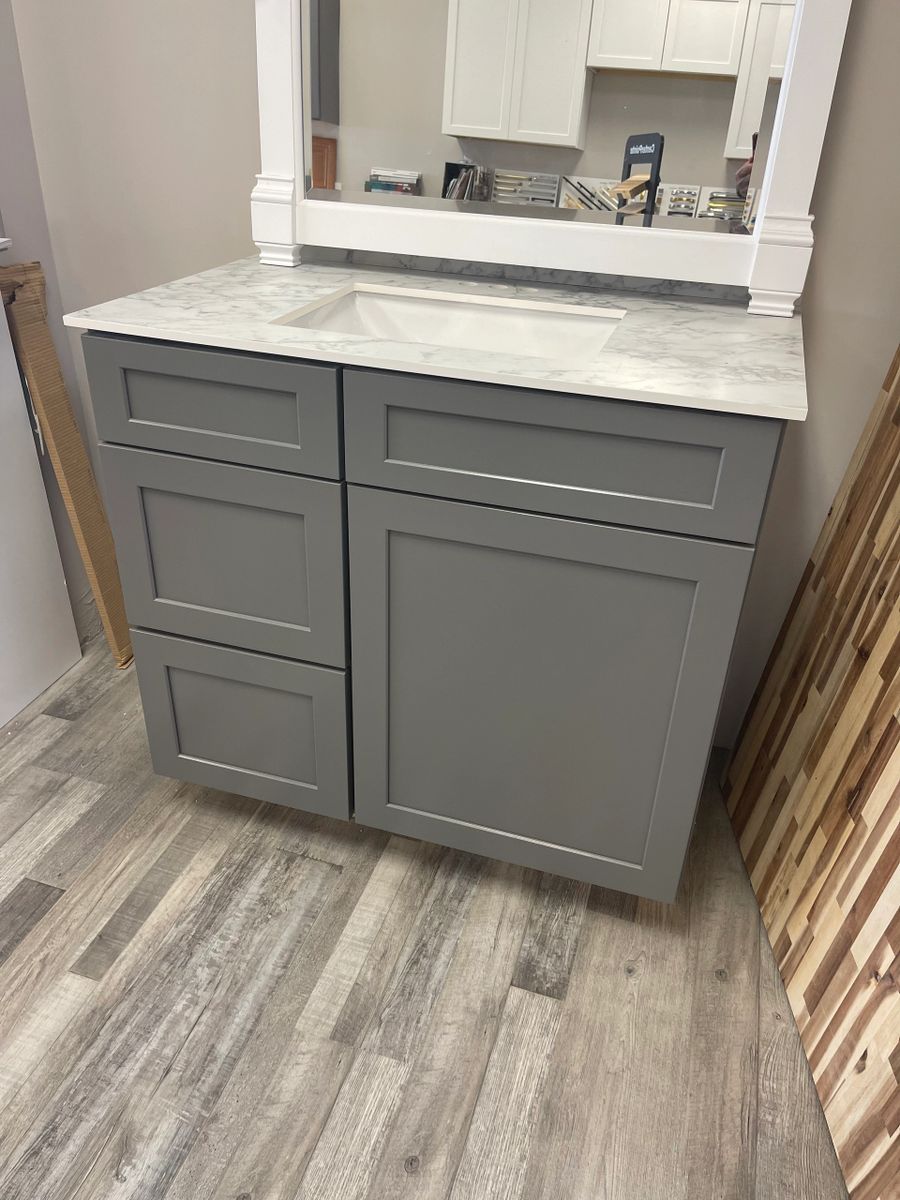 Waypoint 36" shaker Vanity Drawer Cabinet ( 8 Colors )