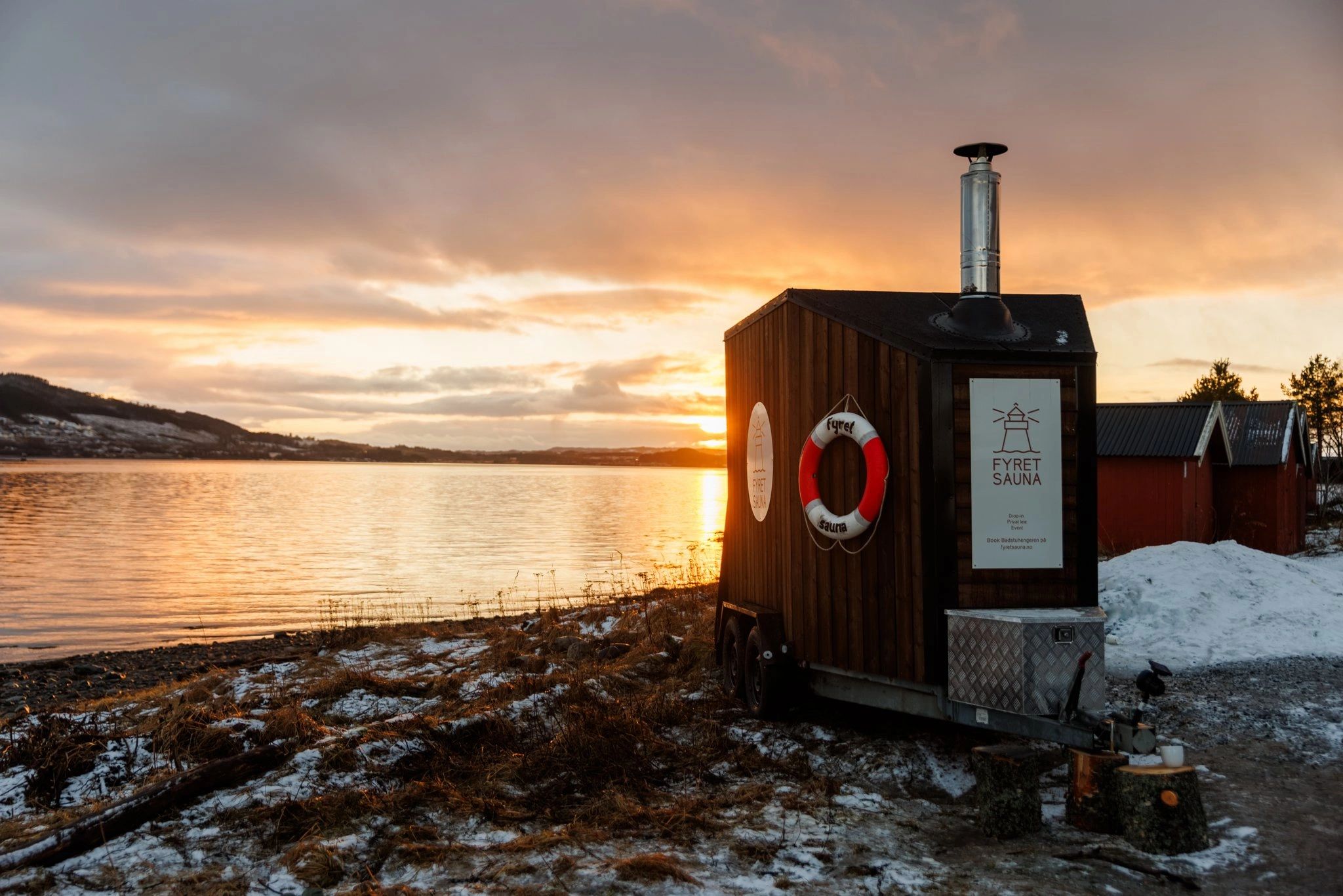 Fyret sauna - mobil sauna til leie