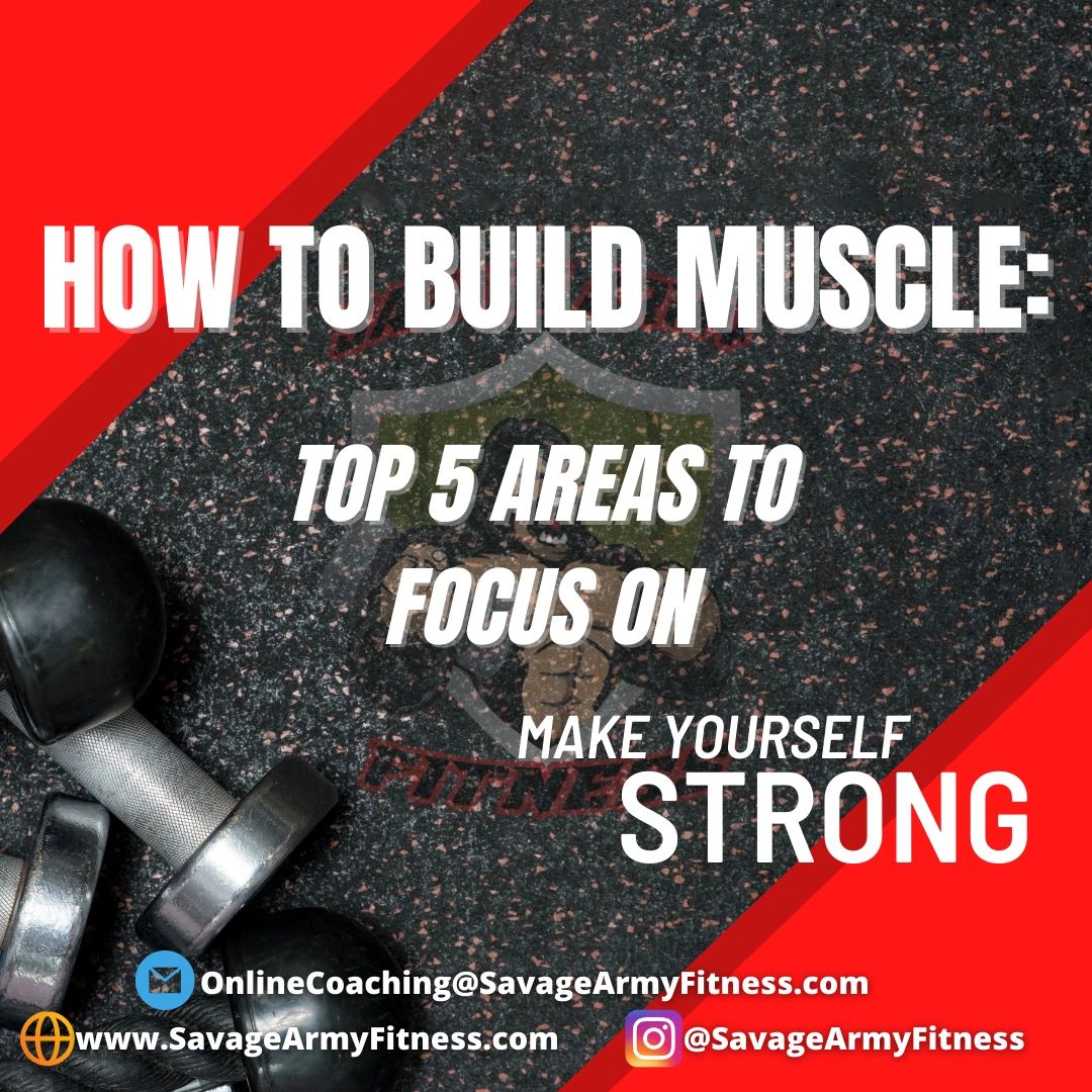 Savage Army Fitness: Top 5 Areas to Focus on to Build Muscle