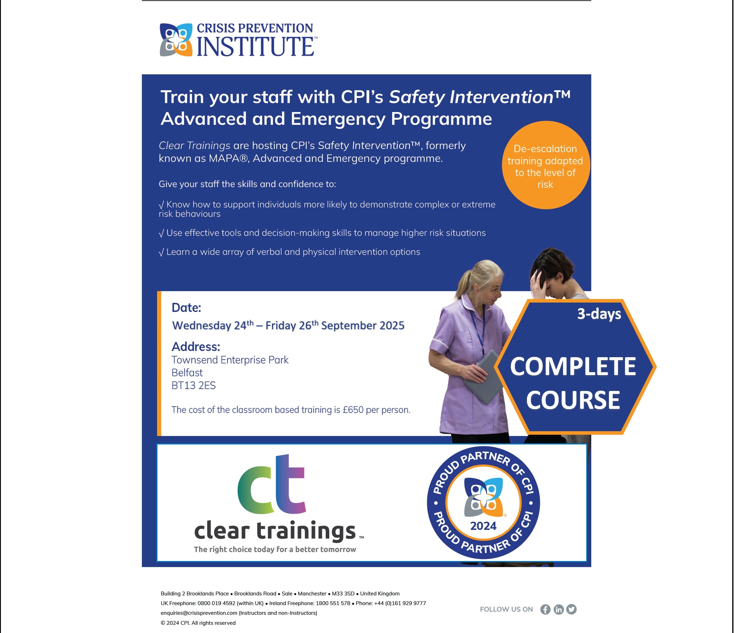 MAPA/CPI - Safety Intervention Advanced & Emergency 28-29-30 January 2026
