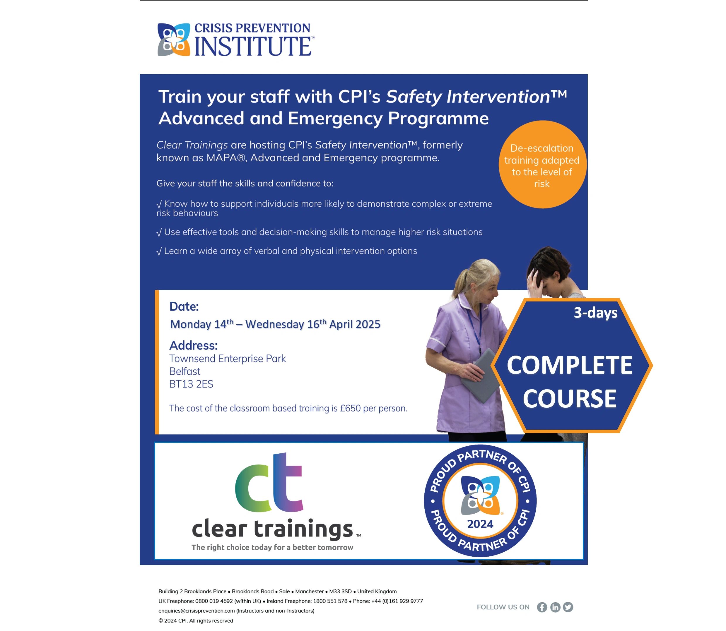 MAPA/CPI - Safety Intervention Advanced & Emergency 14-15-16 April 2025
